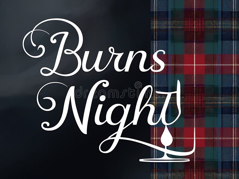 Burns Night Celebration Festive Scottish Event Stock Illustration ...
