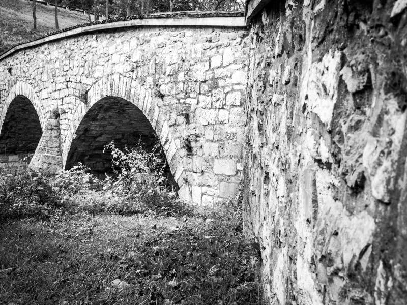 Burnside Bridge with Two Arches and Angled Wall Stock Image - Image of ...