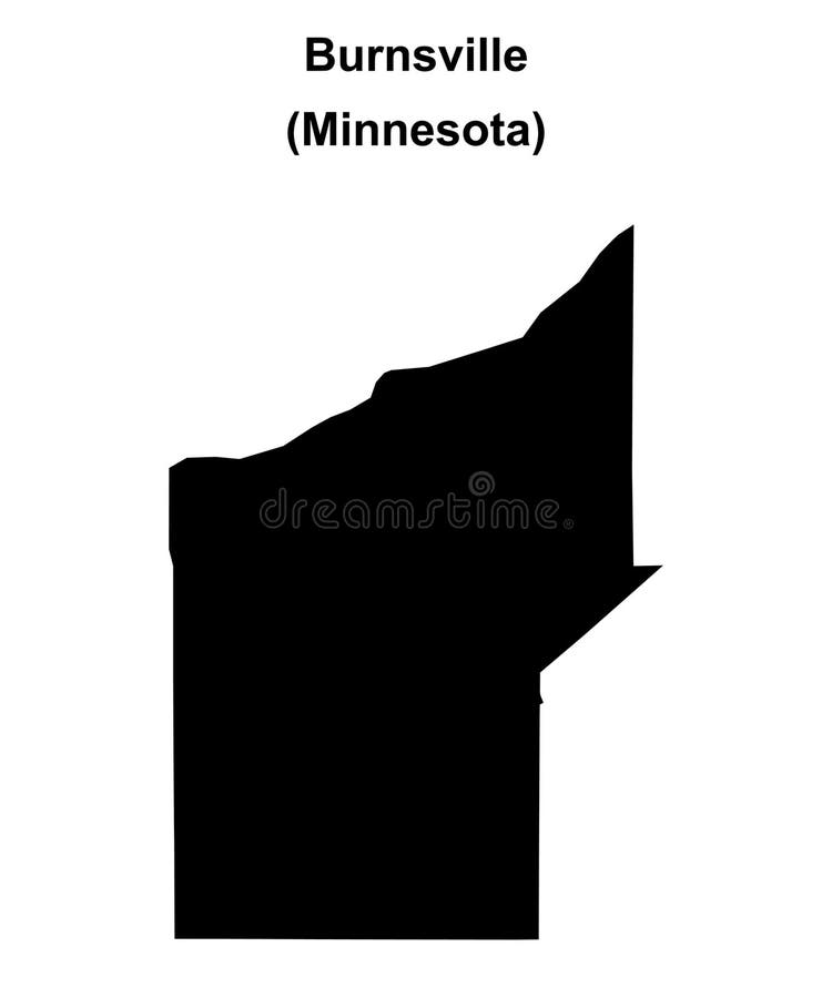 Burnsville outline map stock vector. Illustration of minnesota - 357449866