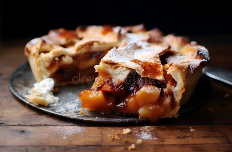 Burnt Apple Pie stock image. Image of fresh, culinary - 300881113