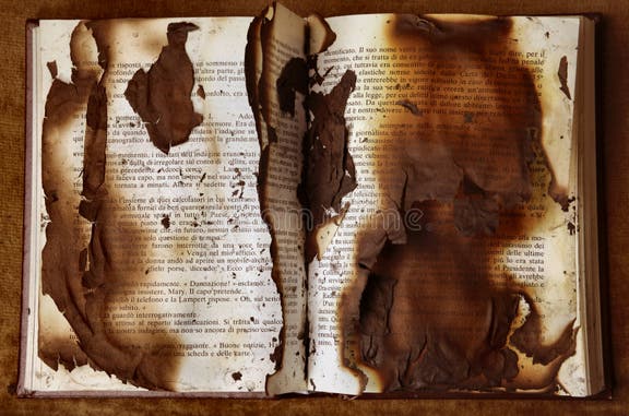 Burnt book stock photo. Image of word, burn, warning, ancient - 8451936
