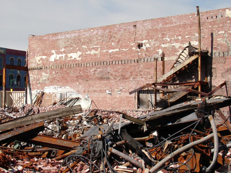 Burnt building and rubble stock photo. Image of architecture - 789872 Burnt building and rubble stock photo. Image of architecture - 789872