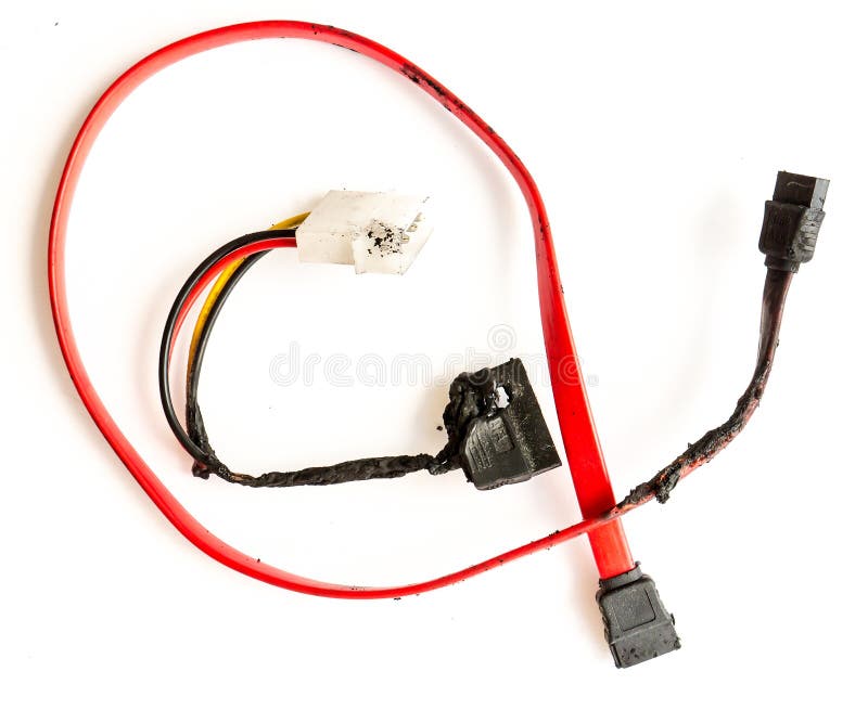 The Burnt cable. stock image. Image of energy, mess, volt - 78393569