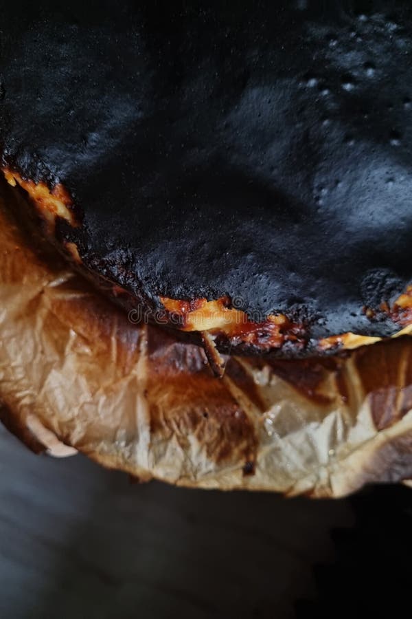 Burnt Cake or Pie after Cooking. Homemade Baking. Stock Image - Image ...