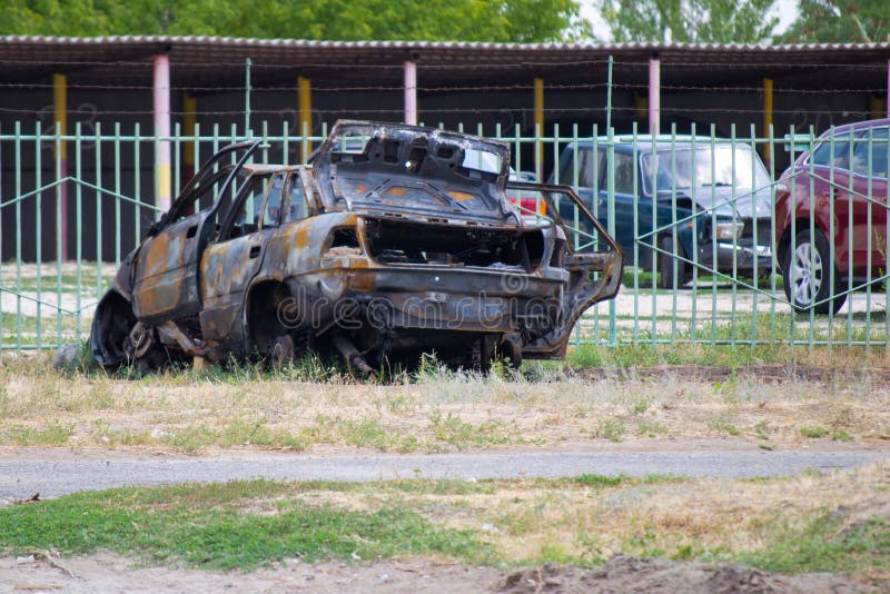 Burnt Car stock photo. Image of dumped, body, steel, discarded - 23524370