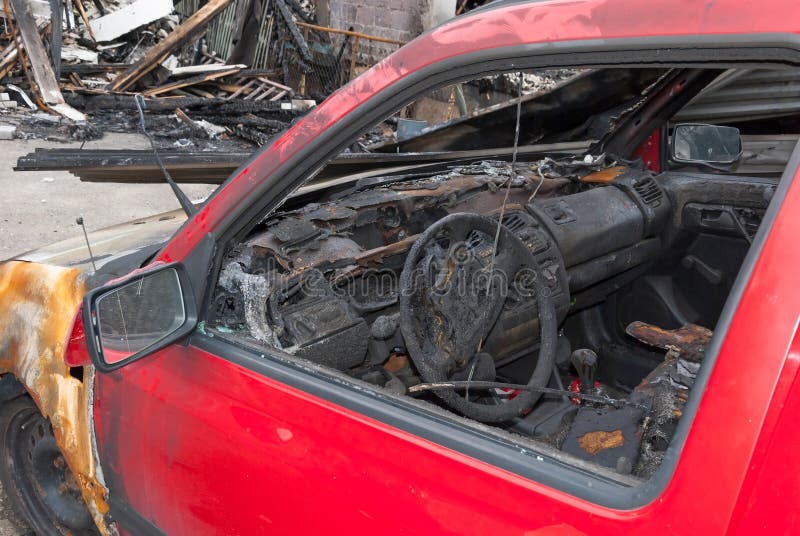 Burnt car stock photo. Image of burn, broken, rusty, destroyed - 38748894
