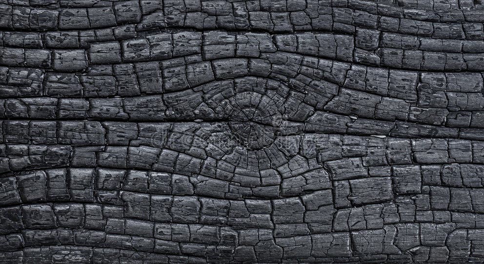 Burnt Charred Wood Panel Texture Inside a Full Black Frame Stock ...