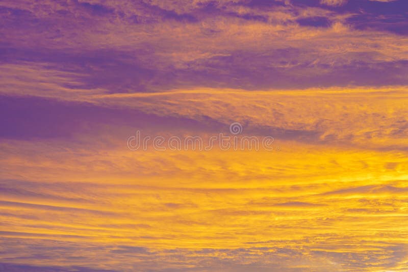 Burnt Clouds in the Sky in Windy Weather after Sunset. Background with ...