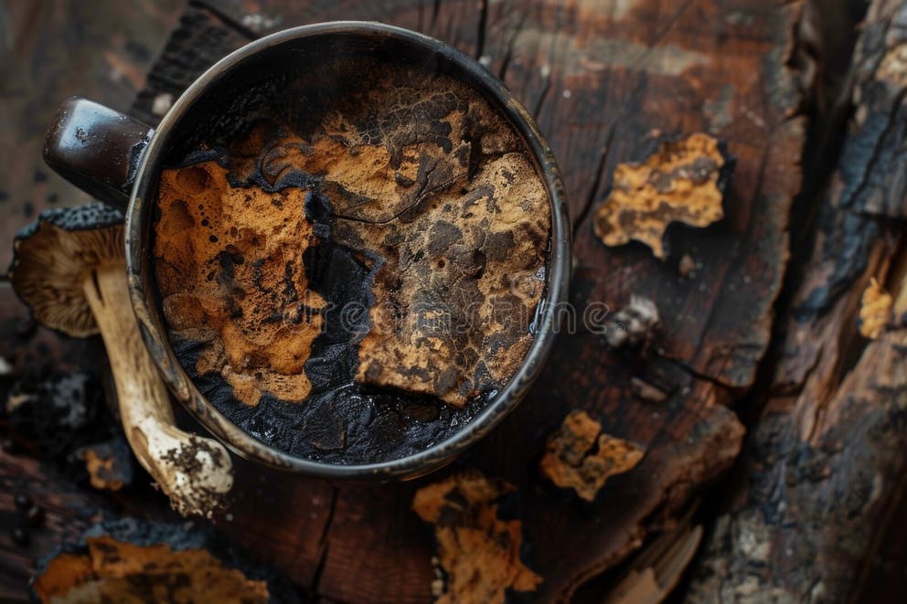 Burnt Coffee Mug on Burned Wood Surface Stock Image - Image of dented ...