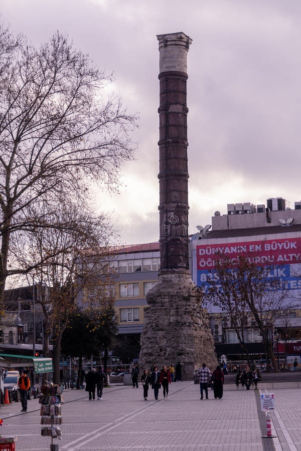 Burnt Column, Istanbul, Turkey Editorial Stock Photo - Image of culture ...