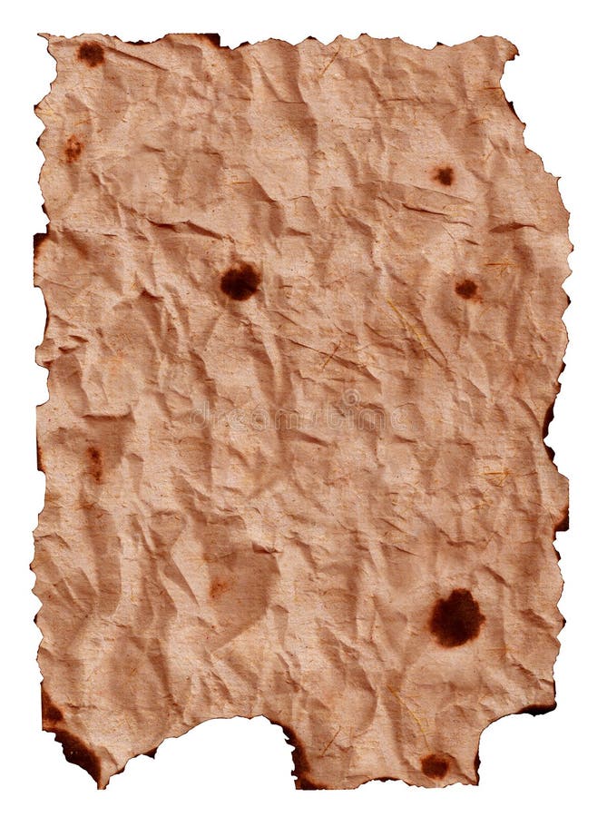 Burnt Crumpled White Paper on Black Background Stock Image - Image of ...