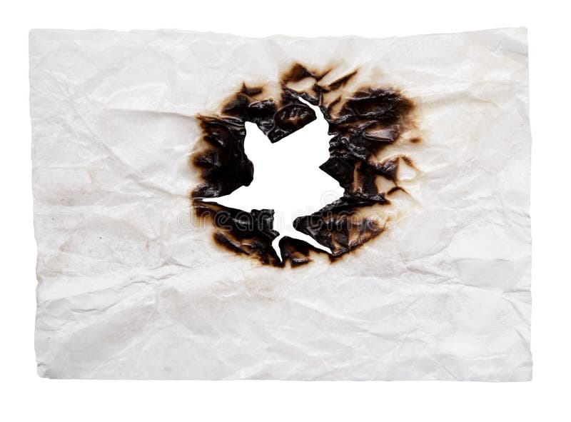 Burnt Crumpled White Paper on Black Background Stock Image - Image of ...