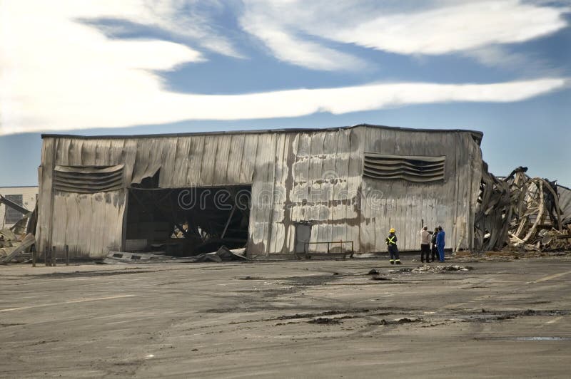 Burnt down building stock photo. Image of safety, hard - 3470520