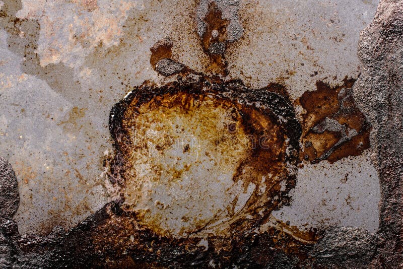 Burnt Fat on a Baking Sheet Stock Photo - Image of flatly, baking ...