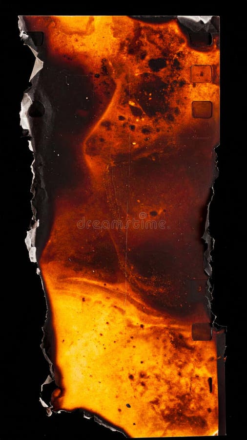Burnt Film Strip Texture: Orange and Brown Abstract Background Stock ...