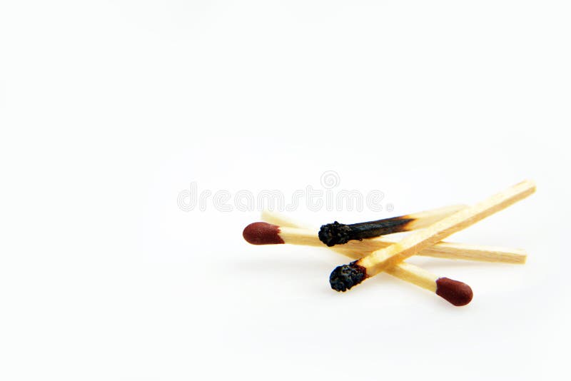 Burnt and Fresh Match Sticks Stock Image - Image of sticks, wooden ...