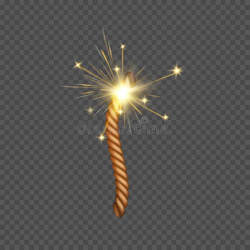 Burnt Fuse Wick Rope Fire from Dynamite Stock Vector - Illustration of ...