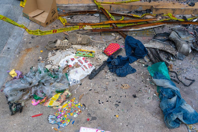 Burnt Grocery Store. Fire in the Building Editorial Stock Image - Image ...