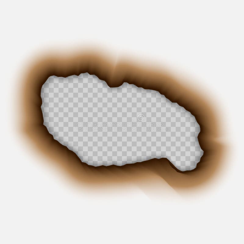 Burnt hole in pape stock vector. Illustration of damage - 118476732