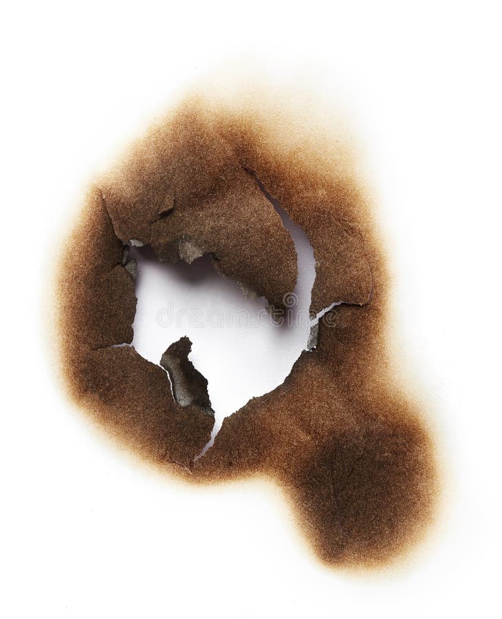 Burnt Paper stock photo. Image of paper, hole, white, scorched - 6188950
