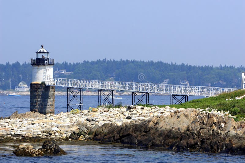 Burnt Island Lighthouse stock photo. Image of harbor, ocean - 2696170