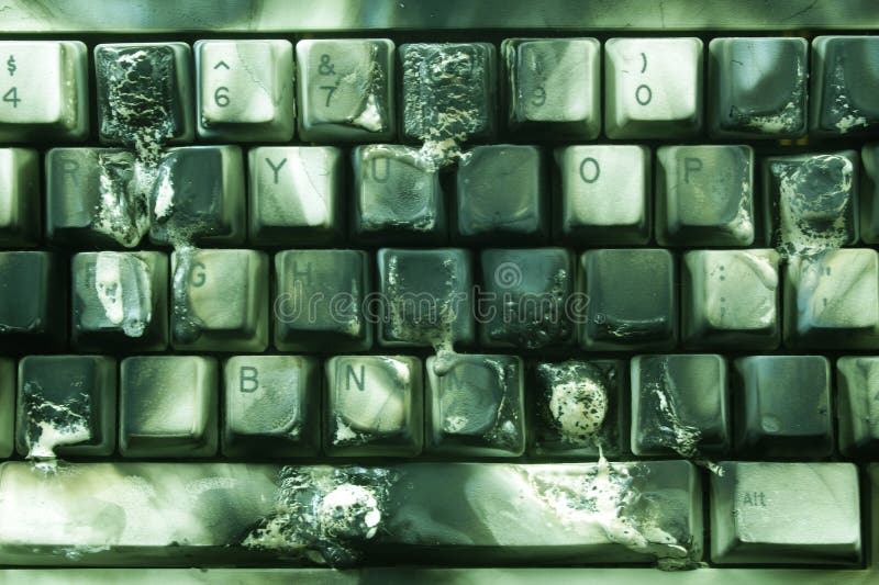 Burnt Keyboard stock image. Image of internet, accident - 135564715