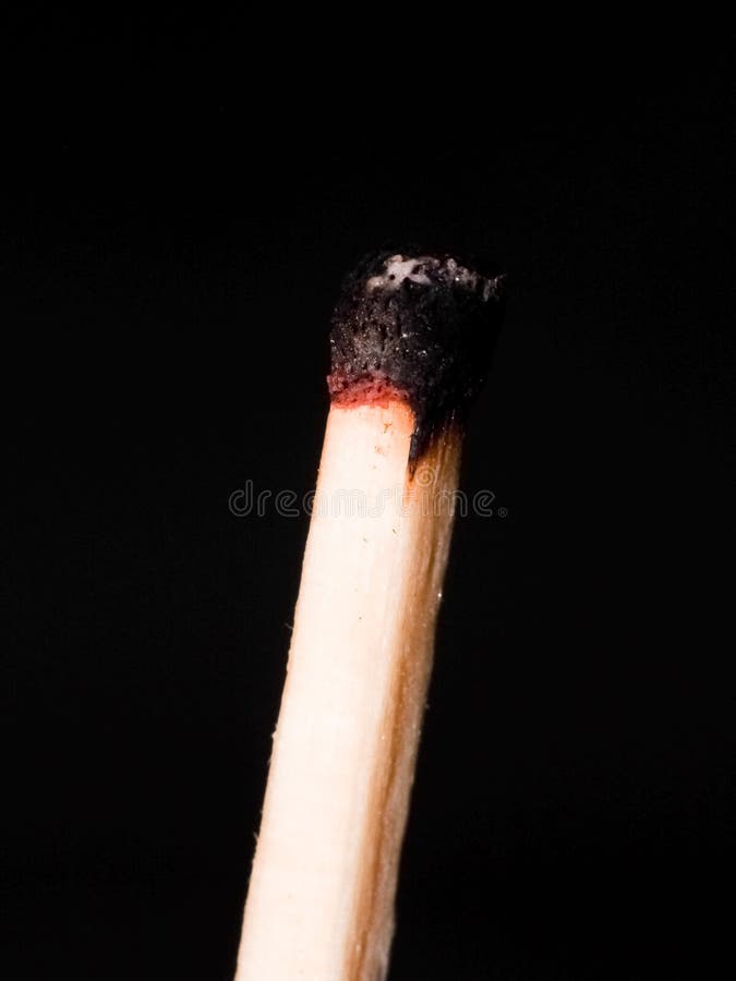 Burnt Out Black Charred Match Stick Stock Photo - Image of black, green ...