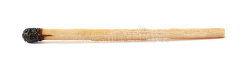 Burnt match stick isolated stock image. Image of macro - 64889683