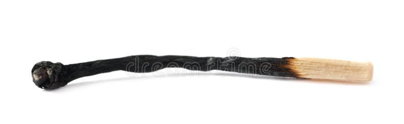 Burnt match stick isolated stock image. Image of macro - 64889683