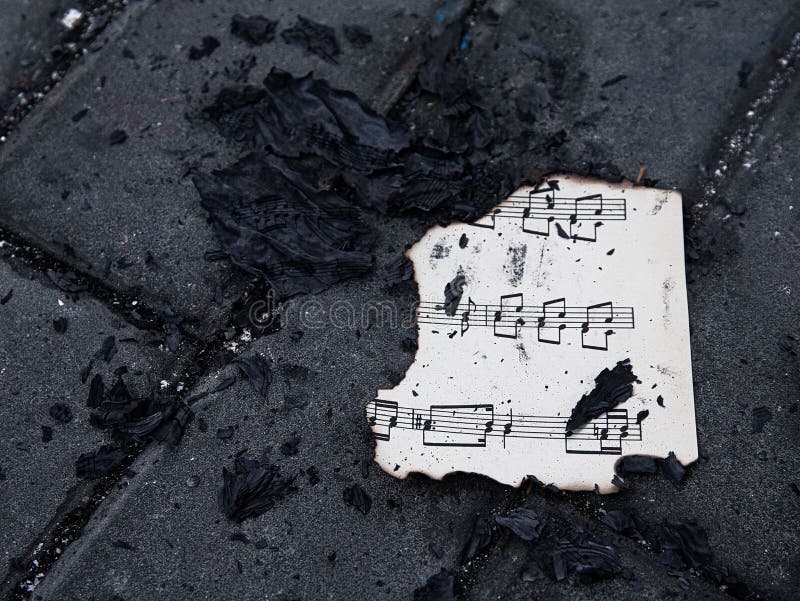 Burnt notes for the piano stock image. Image of texture - 202045995
