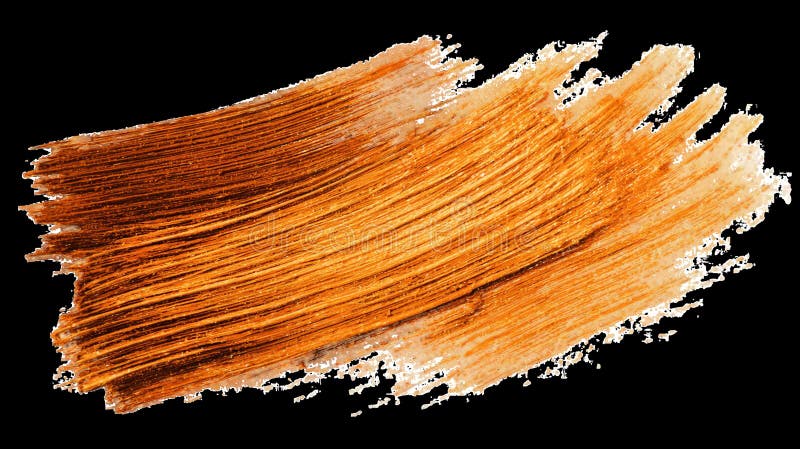 Burnt Orange Paint Brush Stroke on Transparent Background Stock Image ...