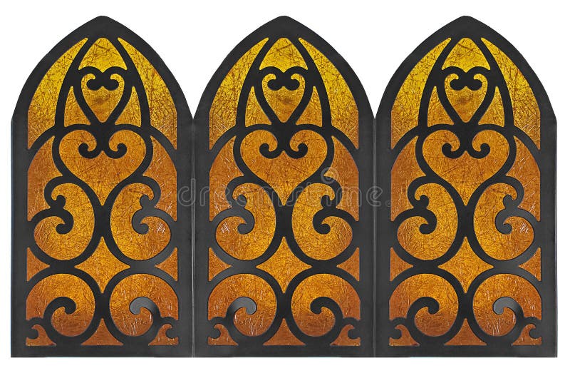 Orange Stained Glass Window Stock Photo - Image of christian, glow ...