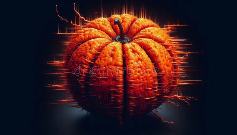 Burnt Orange with Static Noise Intense Burnt Orange Disrupted by Stock ...