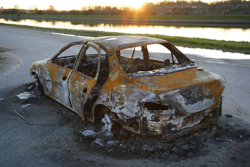 Burnt-out stock photo. Image of destroyed, criminality - 7602294