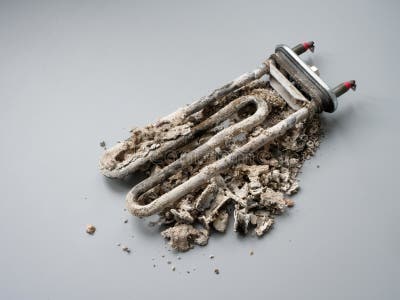 Burnt Out, Broken Heating Element of a Washing Machine or Boiler. Stock ...