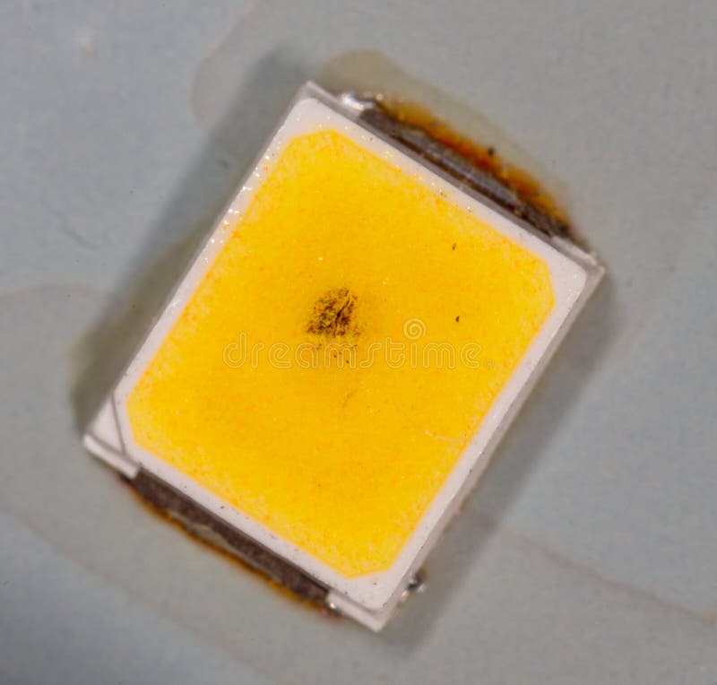 Burnt Out LEDs on a Disassembled LED Lamp. Stock Image - Image of ...