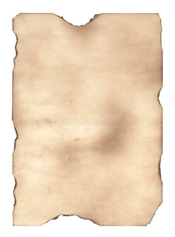 Old Burnt Paper With Writing