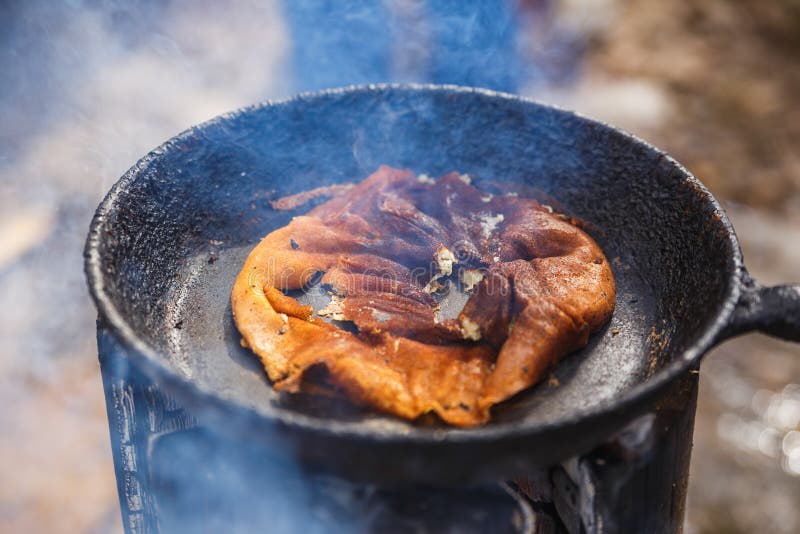 Burnt pancake stock image. Image of pancake, wooden, fried - 28103271