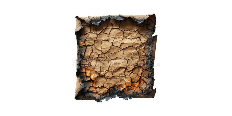 Burnt Paper with Charred Edges. Symbol of Destruction and Decay ...