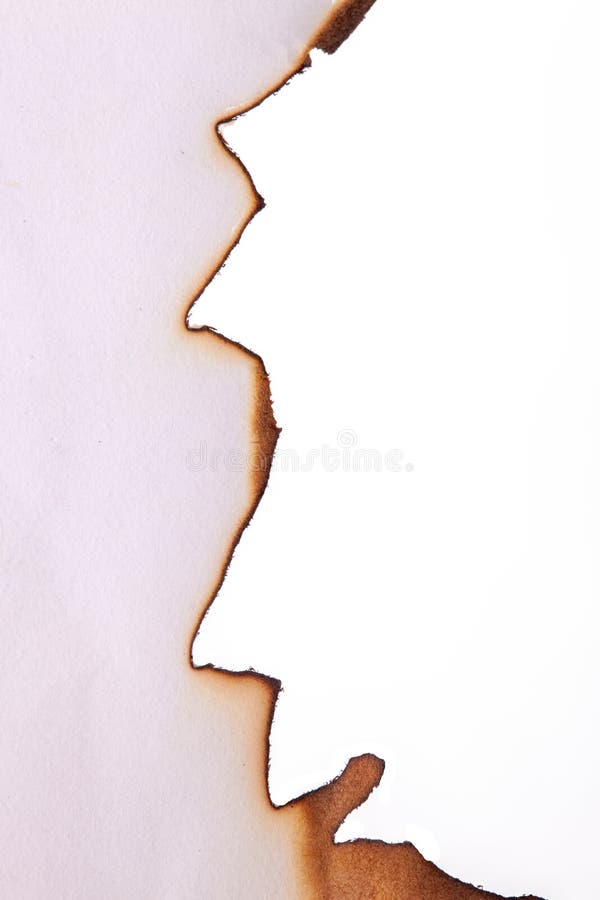 Burnt Paper Edges Isolated on White Background. Template for Design ...