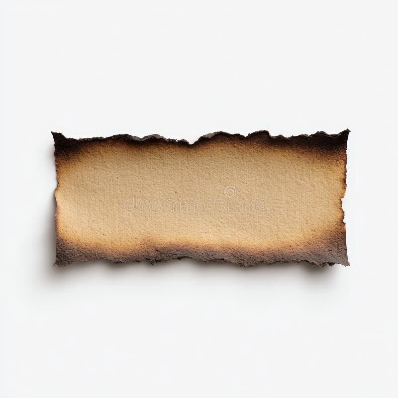 Burnt Paper with Uneven Edges and Darkened Surface Creating Texture ...