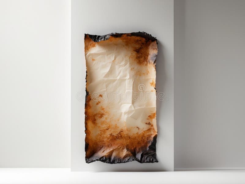 Burnt Paper on White Background. a Graphic Element for Vintage and ...