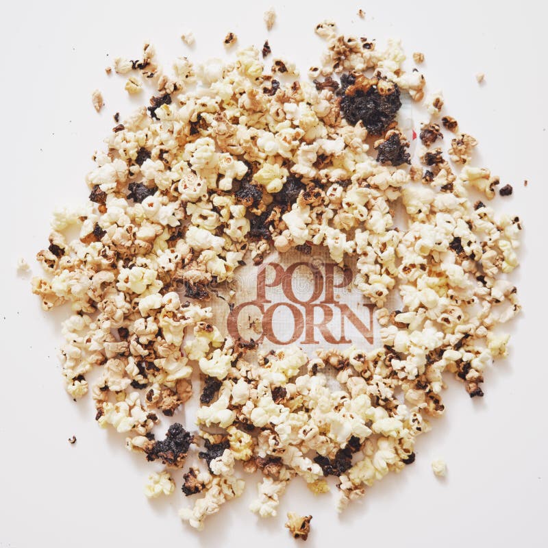 Burnt Popcorn from a Home Microwave. Burn Corn Kernels on the Kitchen ...