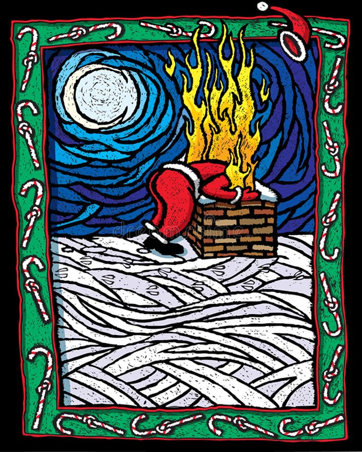 Burnt Santa stock vector. Illustration of comedic, burnt - 43242853