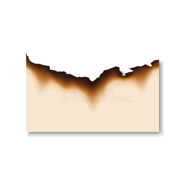 Burnt Scorched Paper Hole Illustration on White Background Stock ...