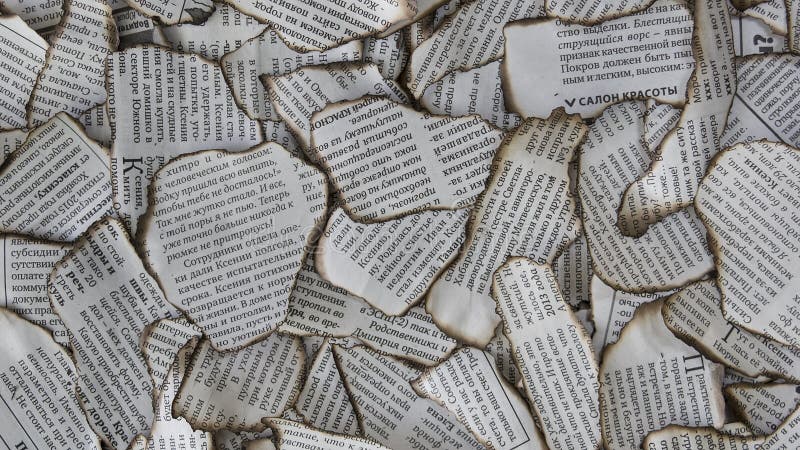 Burnt Scraps of Newspaper for Background Stock Photo - Image of text ...