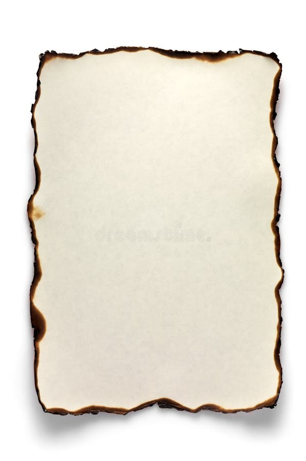 Burnt sheet of A4 stock image. Image of paper, cardboard - 41789853