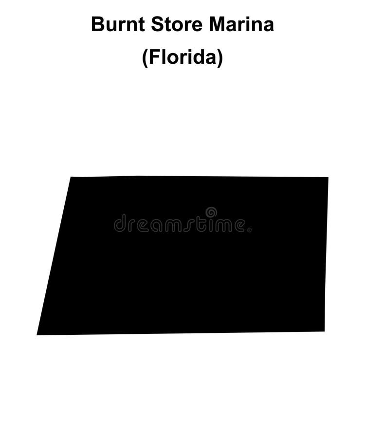 Burnt Store Marina Outline Map Stock Vector - Illustration of ...