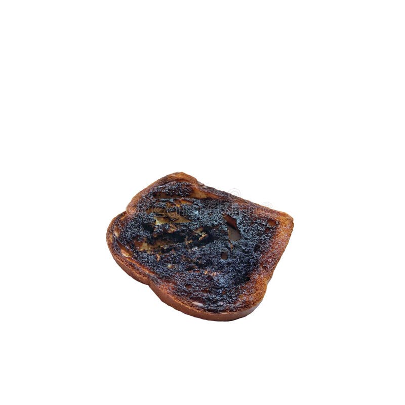 Burnt toast on a plate stock image. Image of breakfast - 207297869