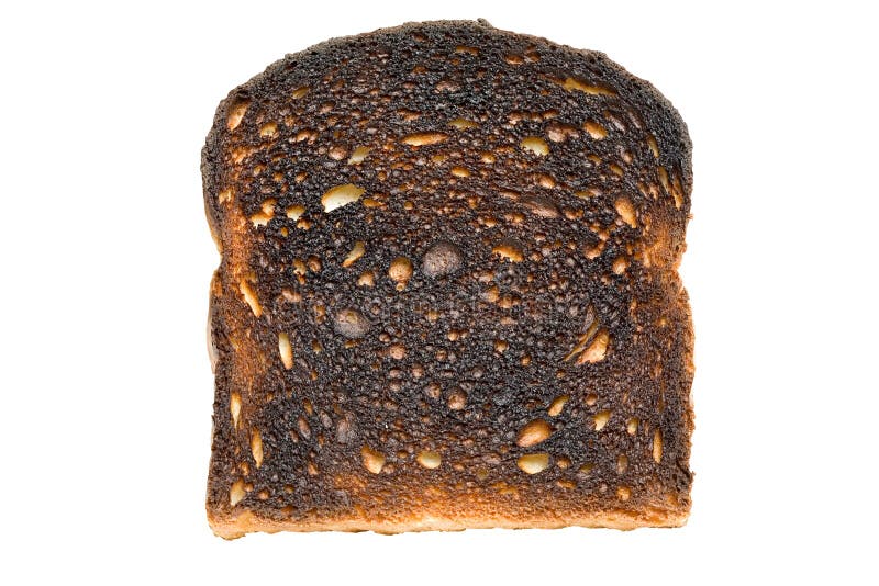 Burnt toast isoalted stock photo. Image of bread, toasted - 1845604